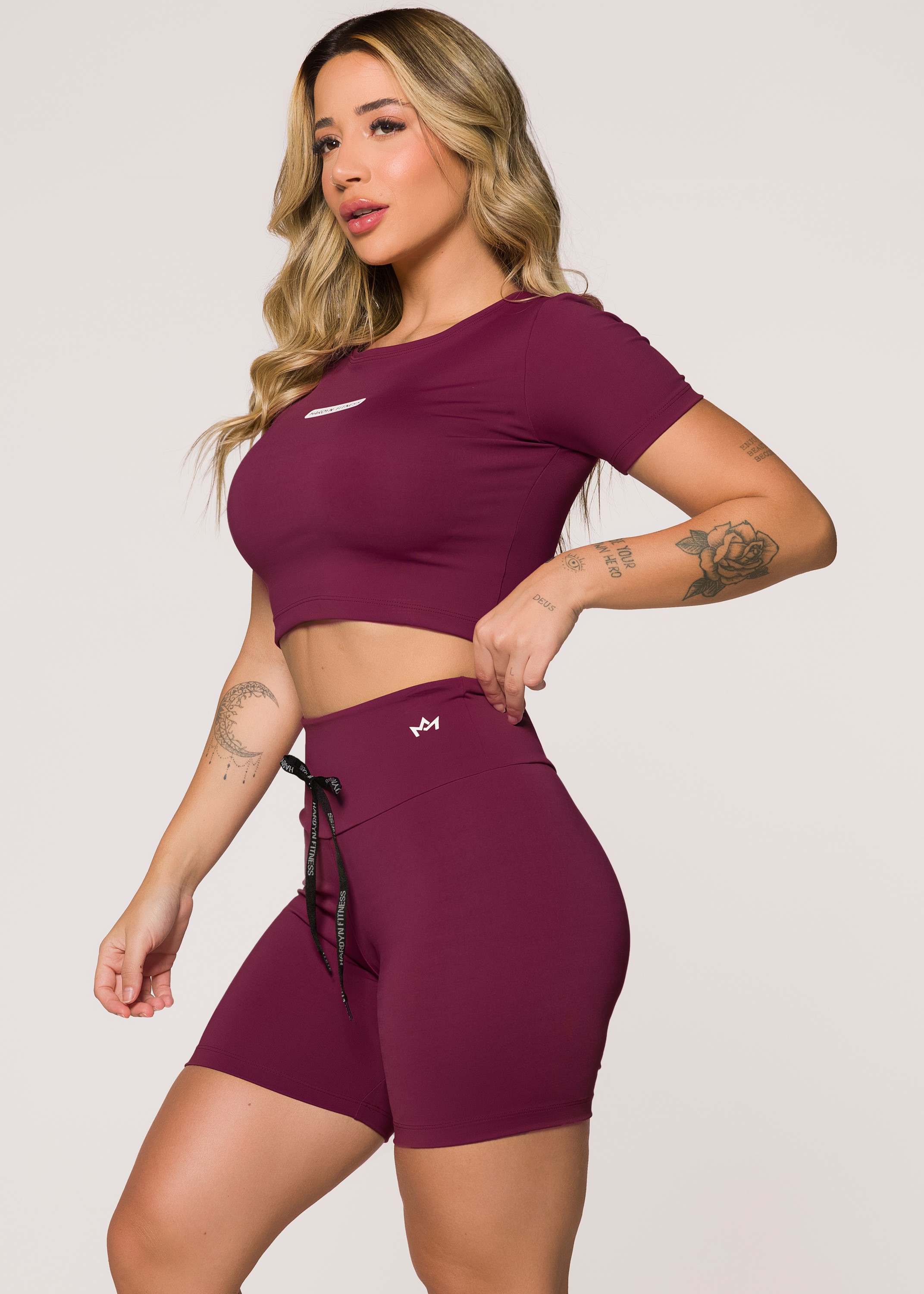 Cropped Ruby em Suplex de Poliamida Vinho