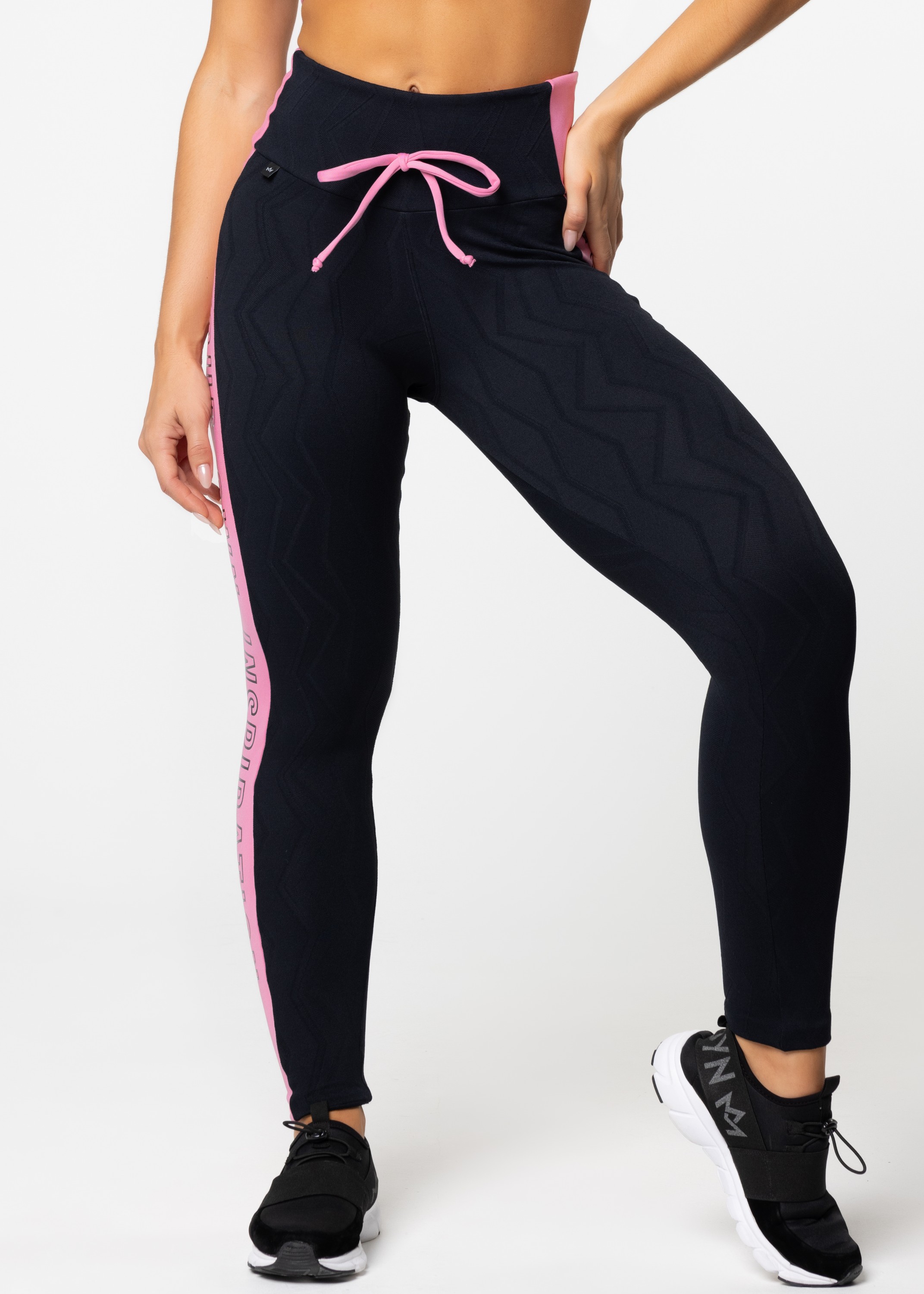 Calça Legging Inspiration em Jacquard Preto