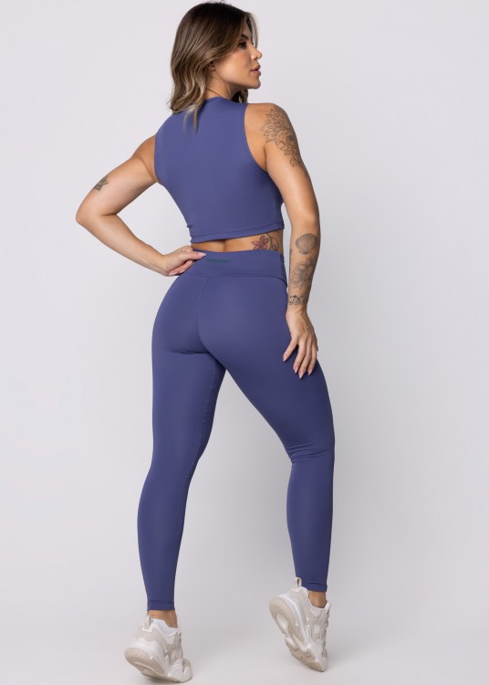 Legging Upside em Poliamida Azul
