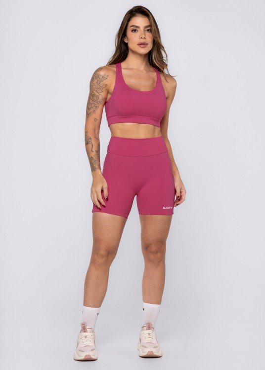 Short Nathi em Poliamida Rosa